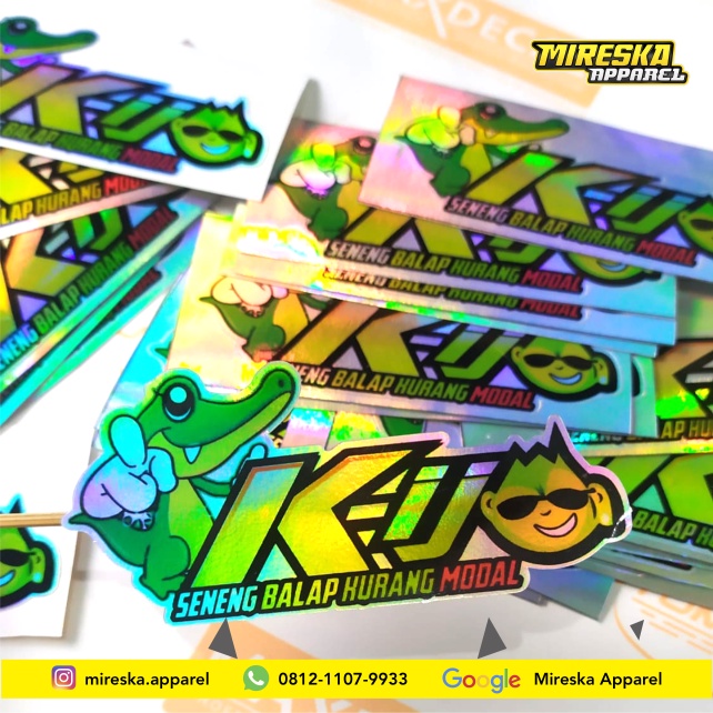 Jual Sticker K-IJ (Kolor Ijo) Racing - Holo Sticker Aesthetic / Sticker ...