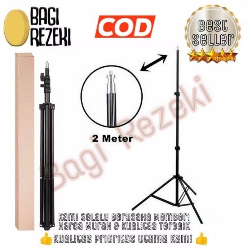 Jual Tripod 2m Plus Packing Kardus Tripod Hp Kamera For Ring Light ...