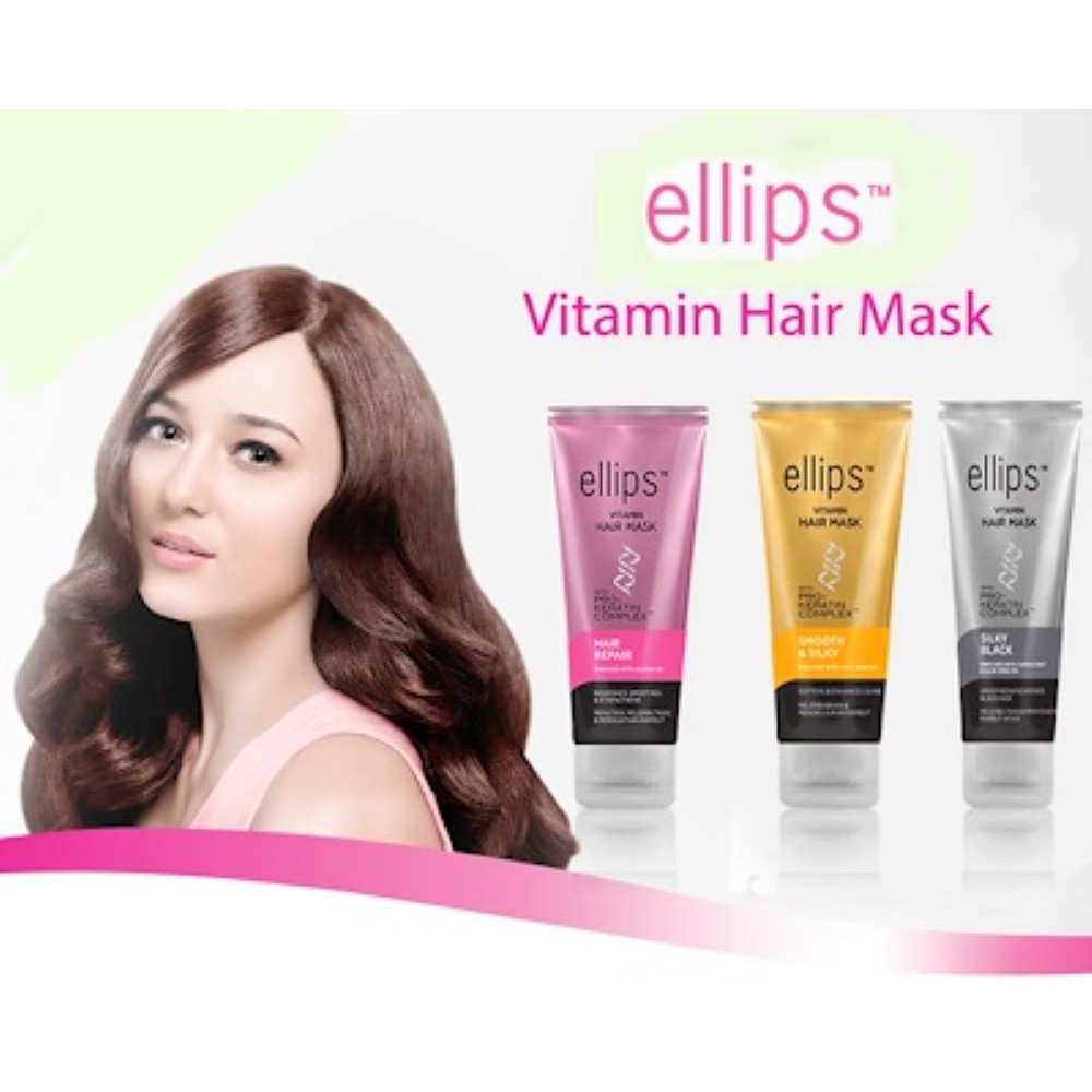 Jual ELLIPS Vitamin Hair Mask Pro Keratin 120g. [ TUBE ] | Shopee Indonesia