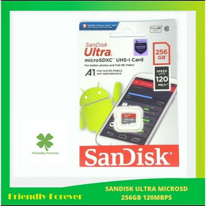 Jual SanDisk Ultra Micro SD 256GB 120MBPS MIcro SD 256 GB 120 MBPS ...