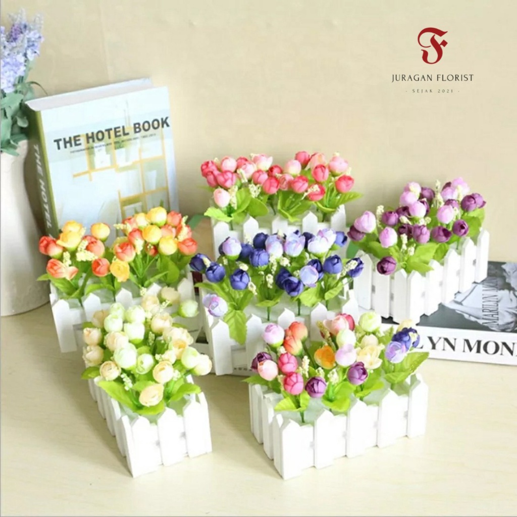 Jual dnd\ BUNGA C15 + VAS PAGAR kayu panjang bunga hias/bunga pagar ...