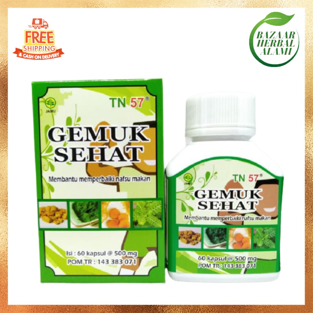 Jual Kapsul Gemuk Sehat 60 Kapsul Menambah Gemuk Badan Dan Nafsu Makan ...
