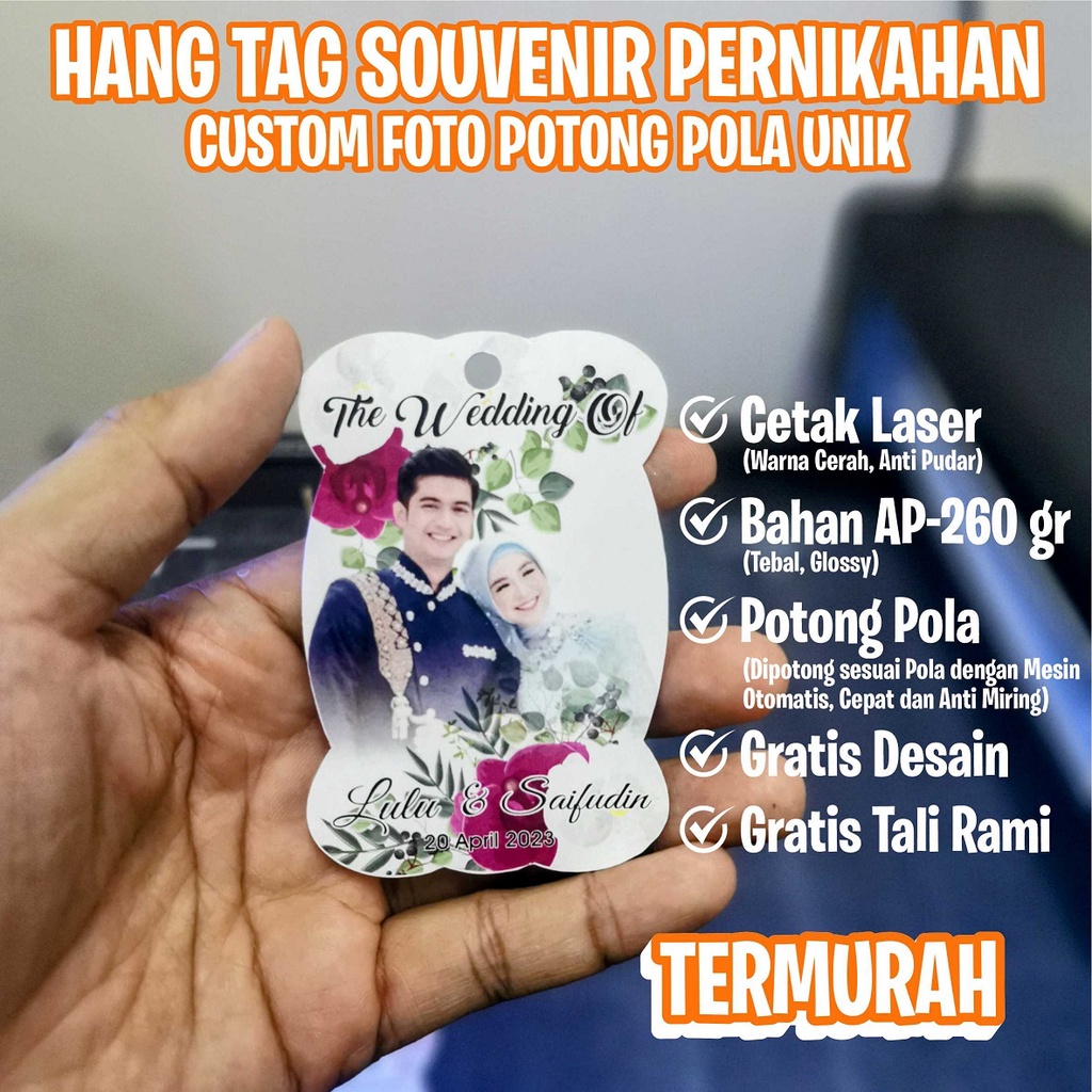 Jual Hangtag Hang tag Label Souvenir Pernikahan UNIK MURAH | Shopee ...