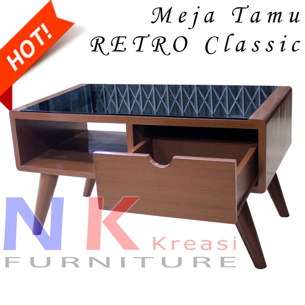 Jual Meja Tamu Kayu Retro Vintage - Kualitas istimewa - design modern ...