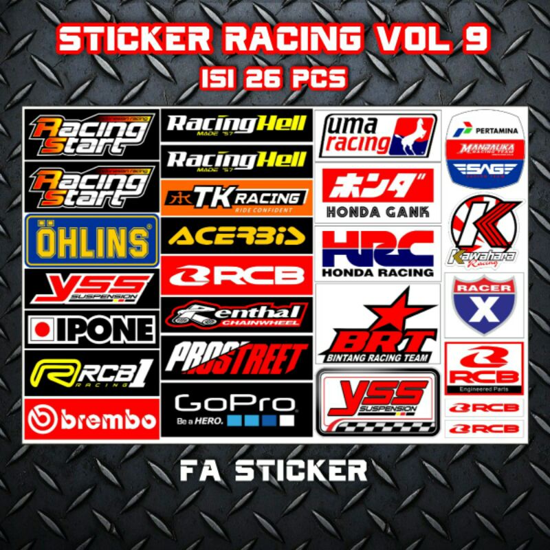 Jual Stiker Racing Pack Sticker Racing Hologram Stiker Sponsor Stiker ...