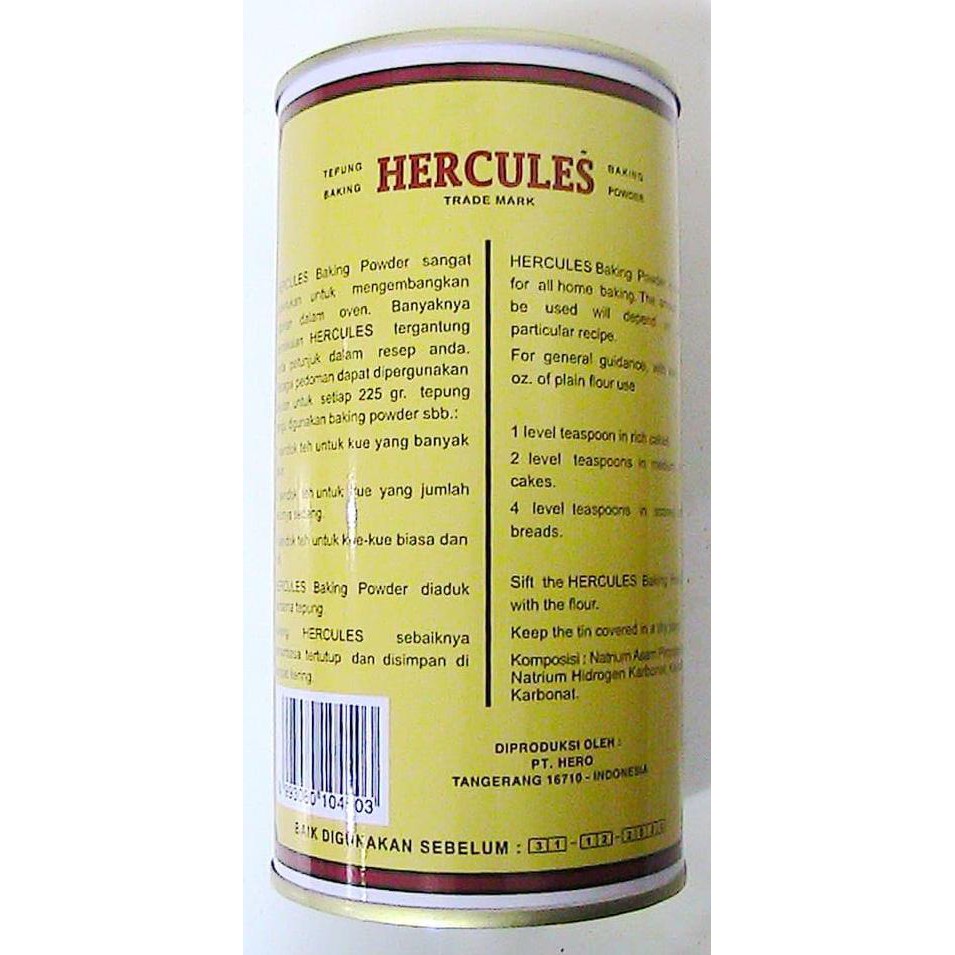 Jual Toko-Bahan-Kue- Hercules Bakels Double Acting Baking Powder/Tepung ...