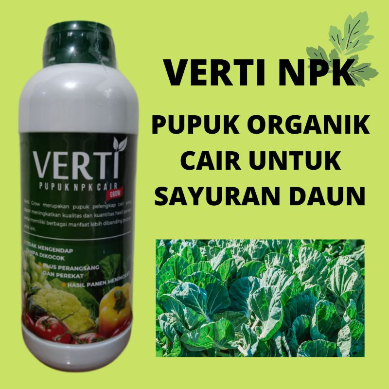 Jual Pupuk Nutrisi Hidroponik Sayuran Buah / Sayuran Daun, VERTI GROW NPK 1L Pupuk Tanaman ...