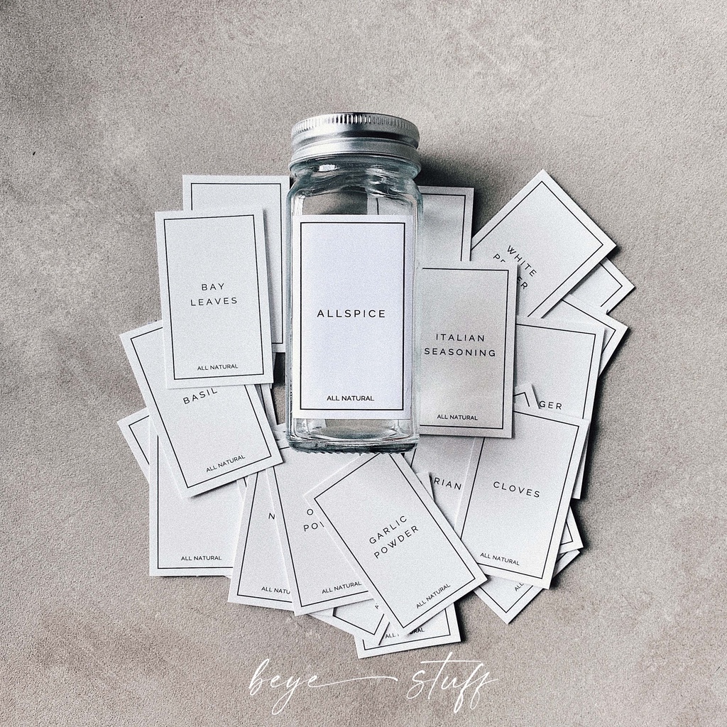 Jual MINIMALIST LABEL - Sticker Spices | Sticker Bumbu Dapur | Label ...