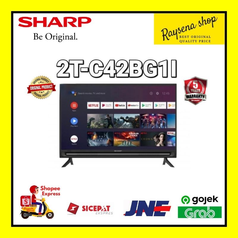 Jual SHARP 2T-C42BG1i Smart Android LED TV 42 Inch Full HD Digital Wifi 2T C42BG1i | Shopee ...