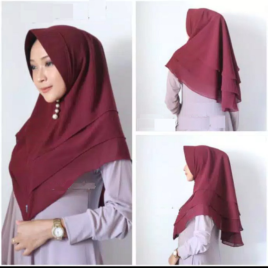 Jual Khimar 3 Layer Mini | Khimar Mini 3 Layer | Shopee Indonesia
