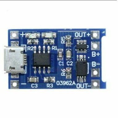 Jual Tp4056 modul charging lithium battery 1A microUsb with protection ...