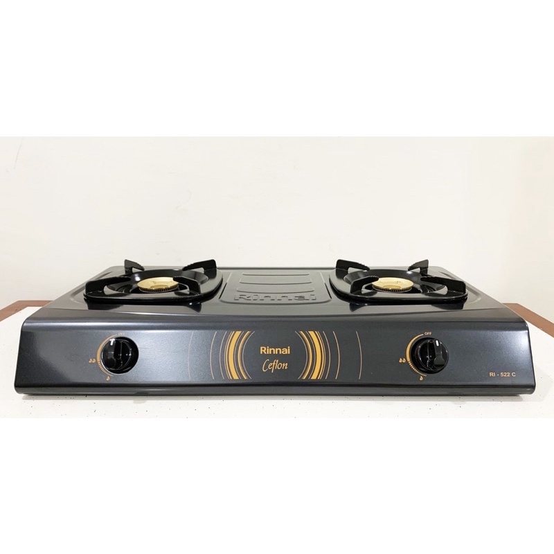 Jual Kompor gas 2 tungku Rinnai 522C / CE. Teflon | Shopee Indonesia