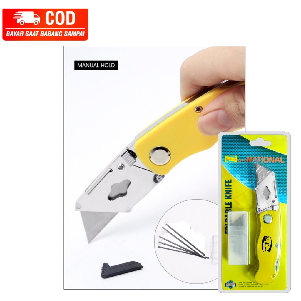 Jual Pisau Cutter Cuter Lipat Gypsum Board Papper Foldable Knife ...