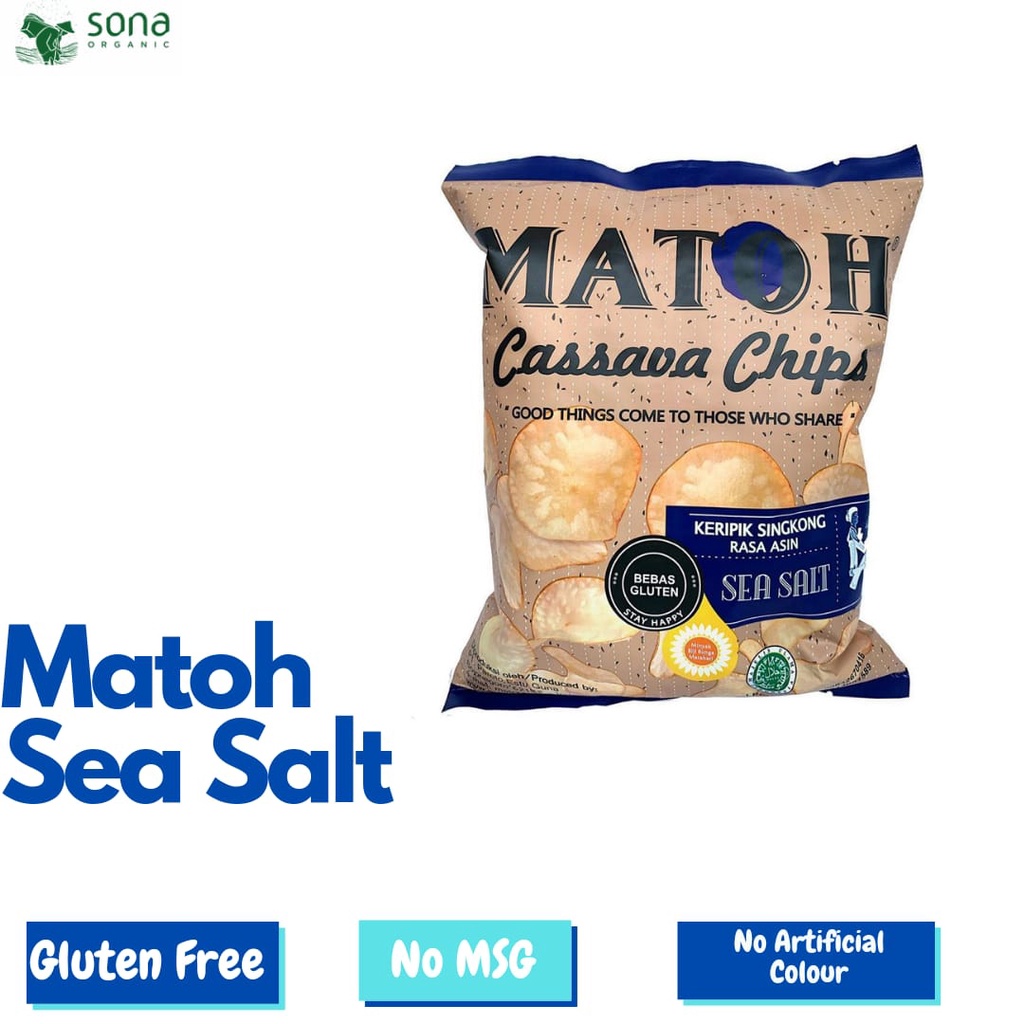 Jual Keripik Singkong No Msg Rasa Sea Salt 75g - MATOH | Shopee Indonesia