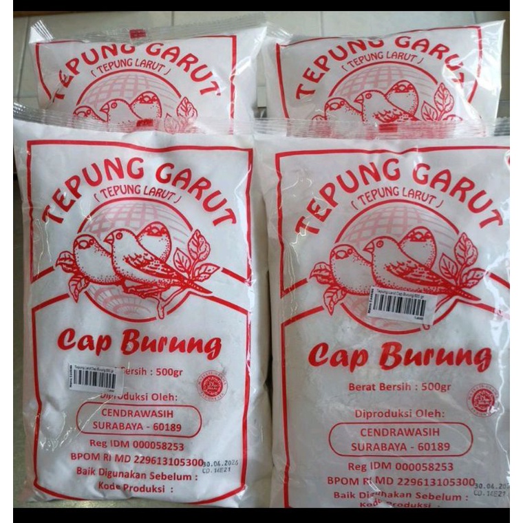 Jual Tepung Larut 500gr / Tepung Garut 500gr Cap Burung / Ararut ...