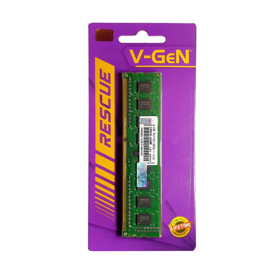 Jual RAM DDR3 DDR3L V-GeN RESCUE 4GB PC12800/1600Mhz LongDimm (Memory ...