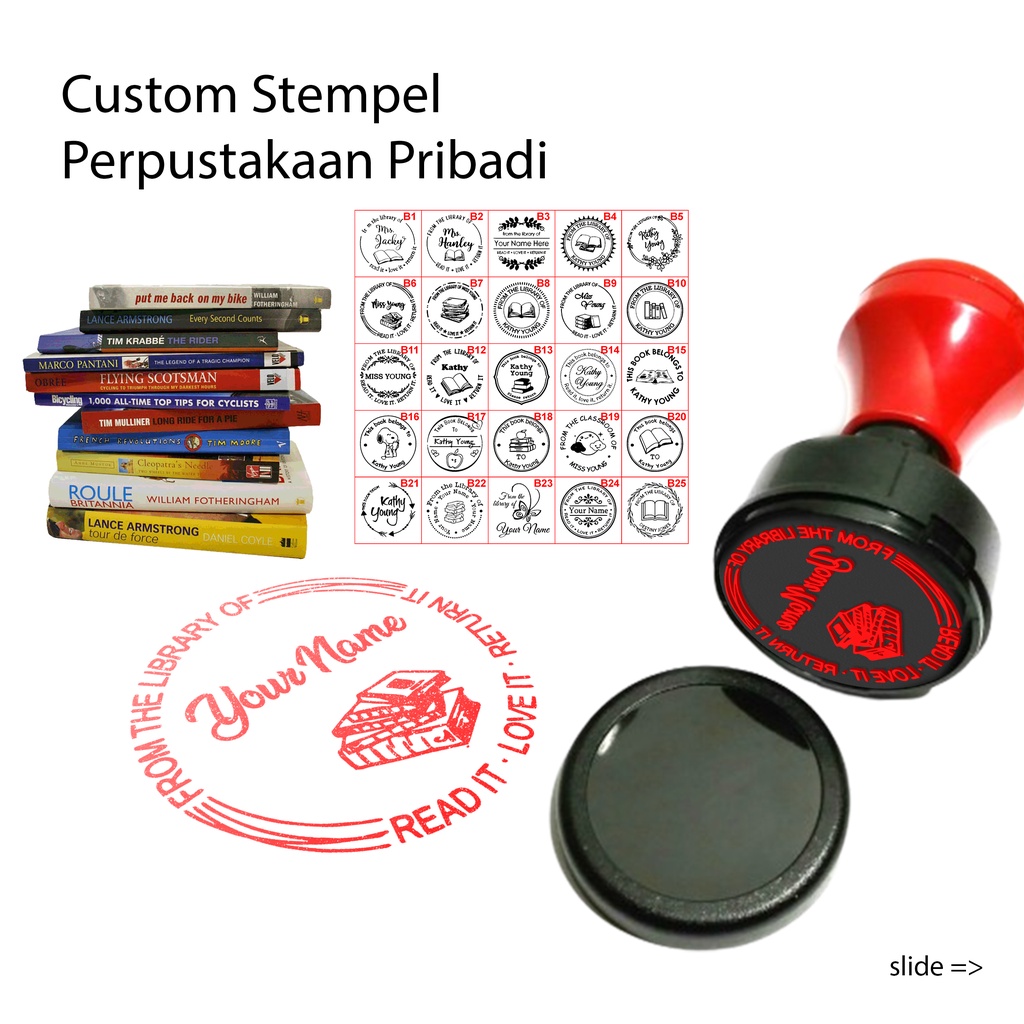 Jual STEMPEL NAMA KOLEKSI BUKU PERPUSTAKAAN PRIBADI CUSTOM | Shopee ...