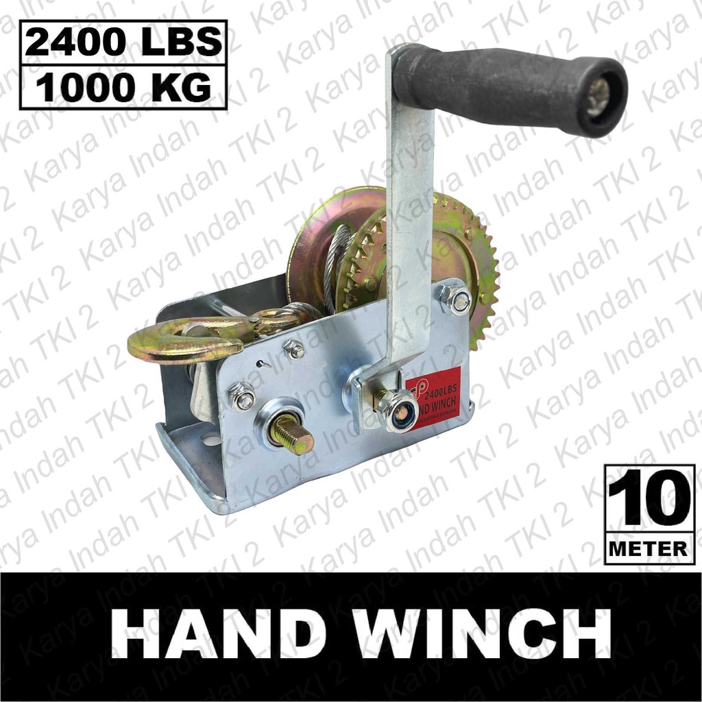 Jual Hand Winch 1 TON Katrol Tangan Manual 2400 LBS Kapal Boat Sling ...