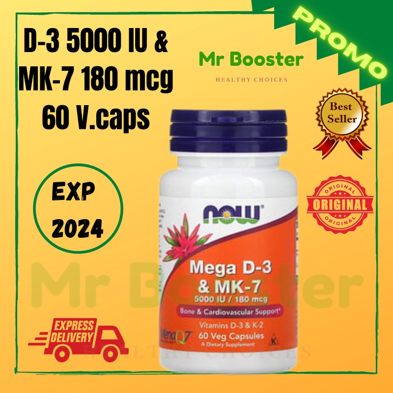 Jual Vitamin D3 & Mk7 5000IU D3mk7 Now Food | Shopee Indonesia