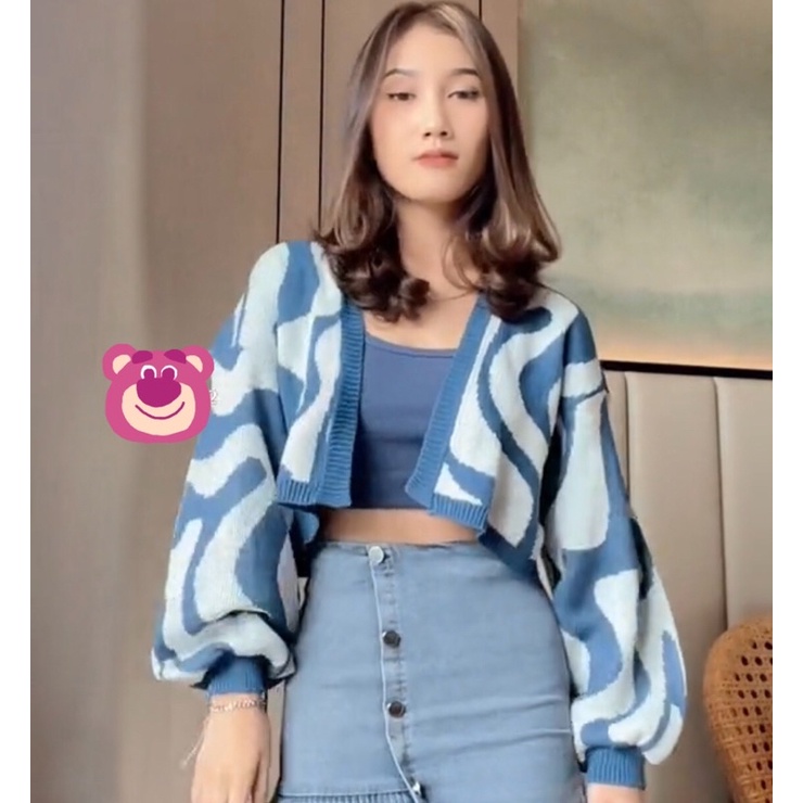 Jual YOORA CARDI LIAM BOLERO KNIT RAJUT CARDI CROP OVERSIZE TEBAL FASHION DAILY TERBARU VIRAL ...
