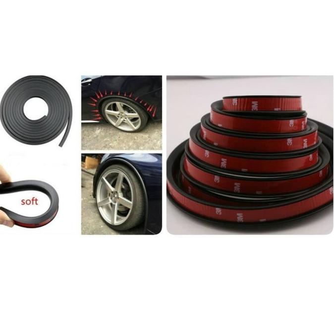 Jual Lips Fender Mobil Hitam Polos Universal Lis Spakbor Wheel Lip ...