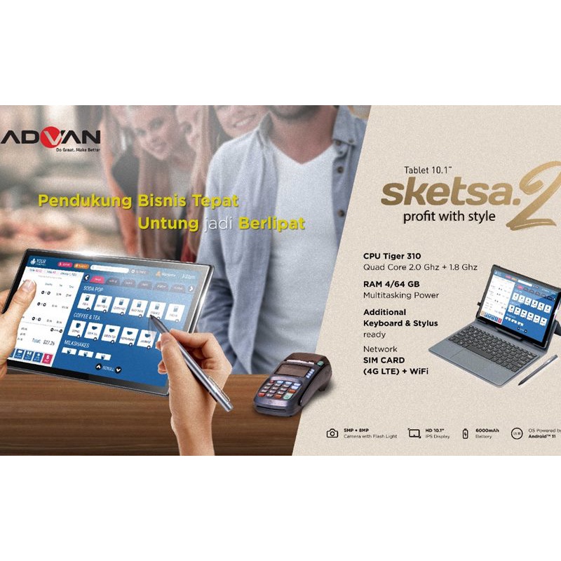 Jual Advan Tab Sketsa 2 Tiger T310 4GB / 64GB 10 Inch Android 11 ...