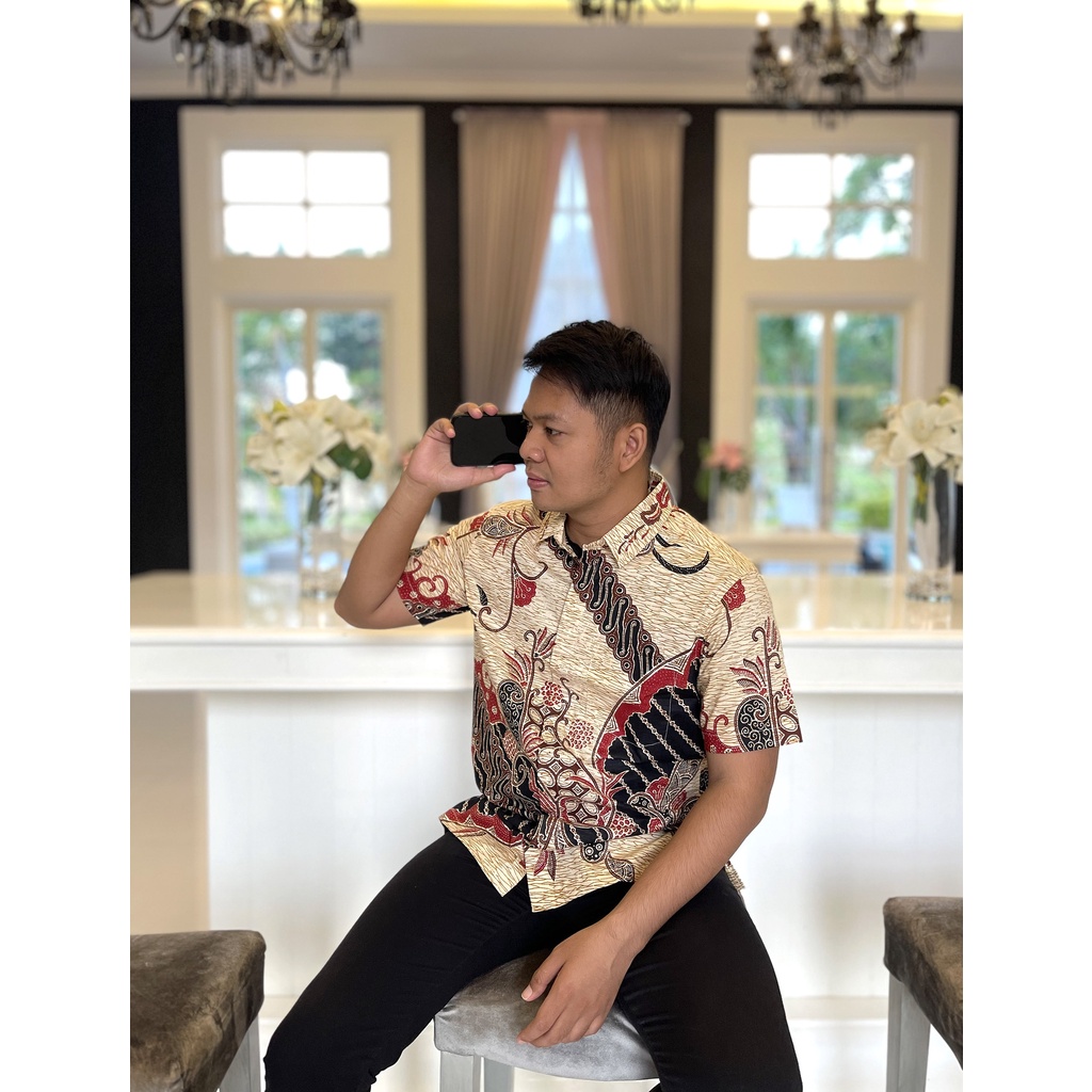 Jual Pradawita Batik Reguler Fit Aster 3B(Remekan)-Lengan Pendek ...