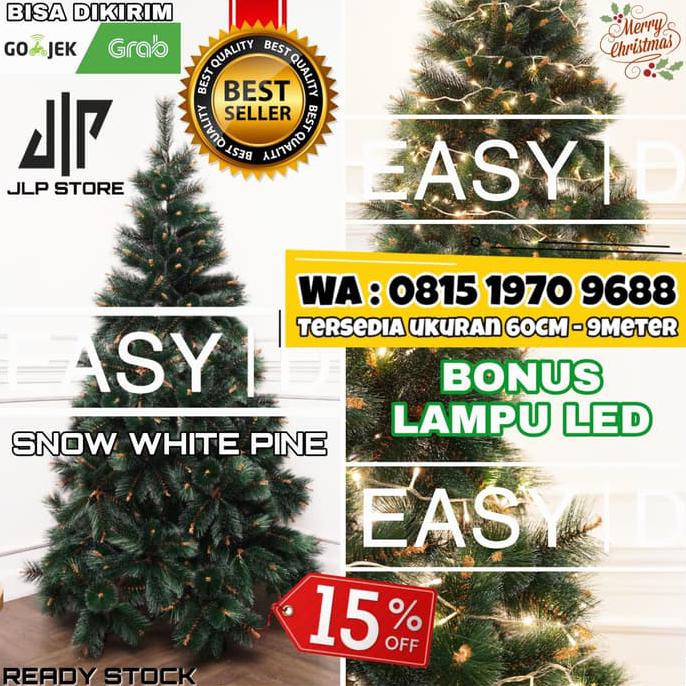 Jual Promo NATAL !! Pohon Natal Premium tipe SNOW WHITE PINE TREE 6 FT ...