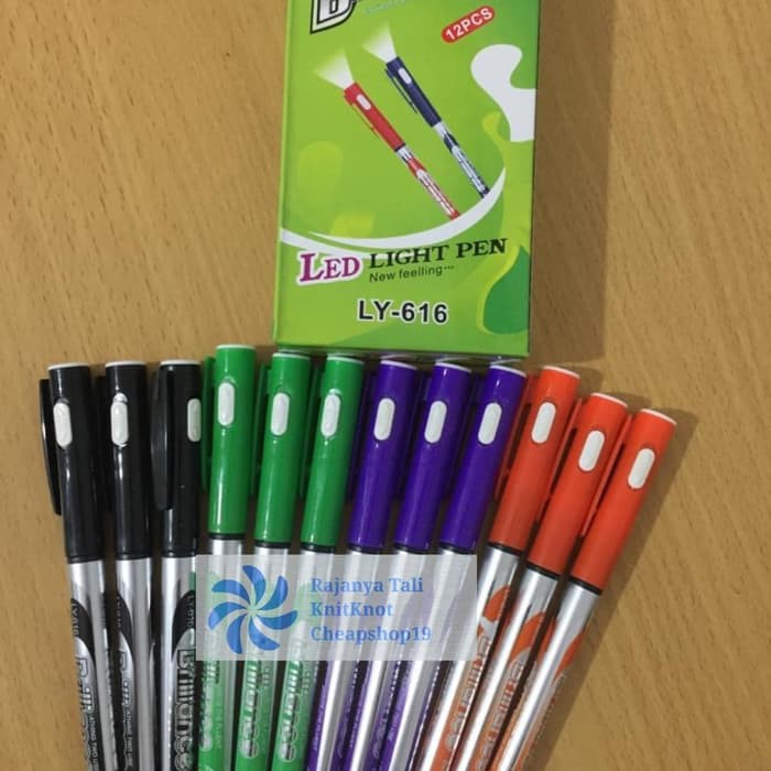 Jual Pulpen / Pena Senter 12pcs Lampu Promosi LED Light Pen Brilliance ...