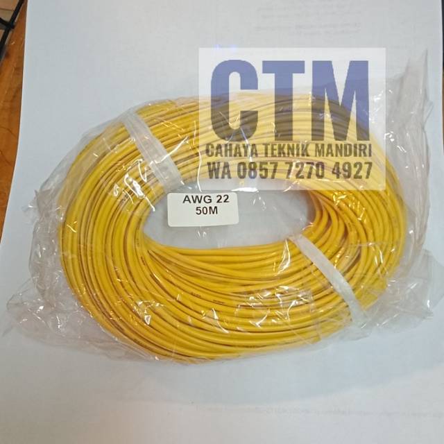 Jual Kabel serabut AWG22 kuning (50m) | Shopee Indonesia