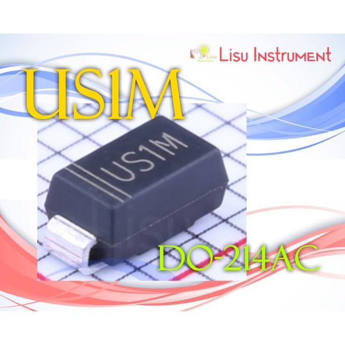 Jual US1M UF4007 Ultra Fast Recovery Rectifier Diode DO-214AC 1A 1000V ...