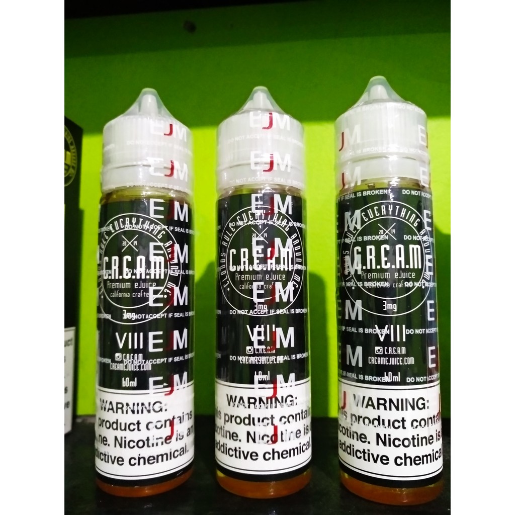 Jual Cream VIII Liquid Premium USA by EJM 60ml 3mg C.R.E.A.M | Shopee ...
