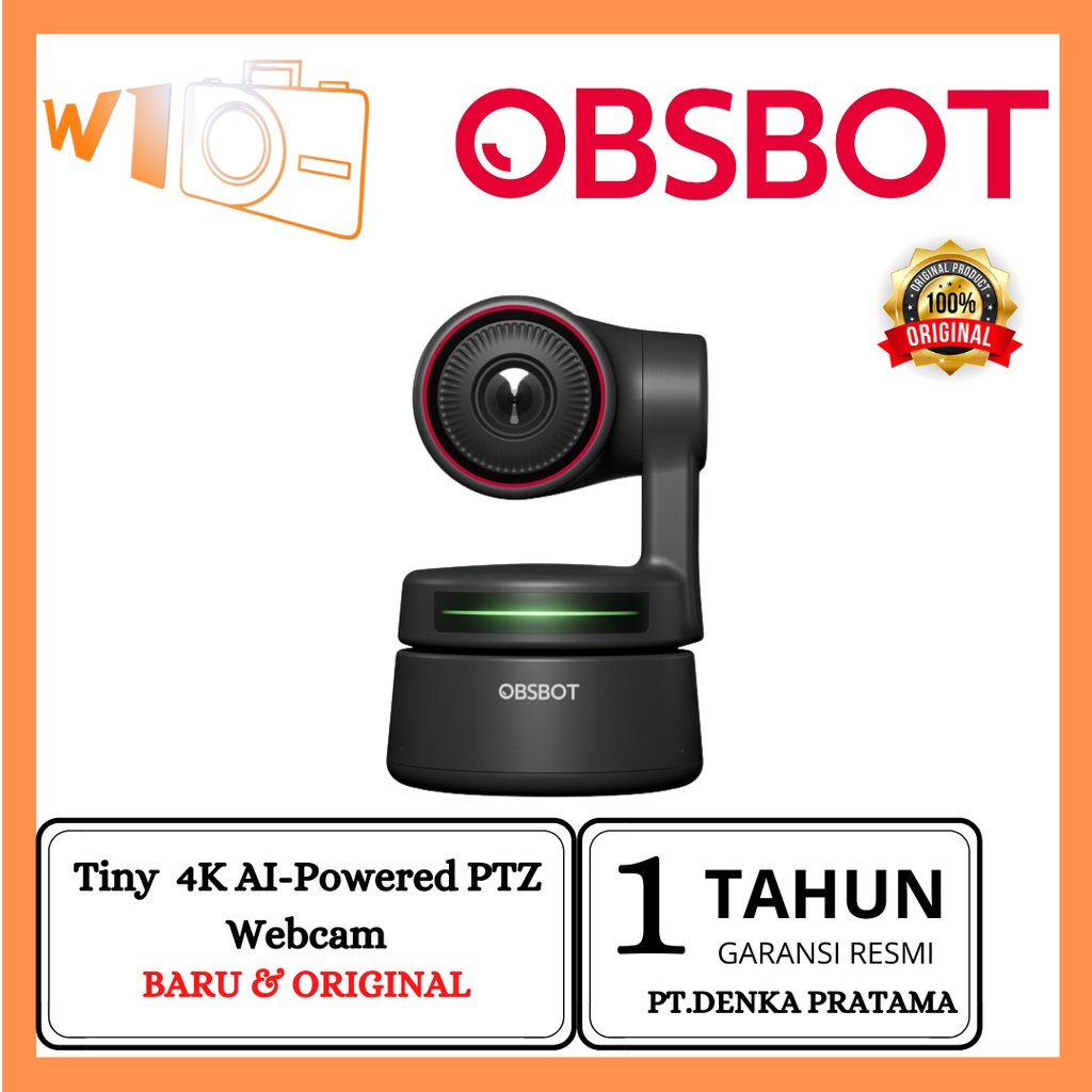 Jual OBSBOT TINY 4K 2 Axis Al Powered PTZ 4K30 Webcam Portable Live ...