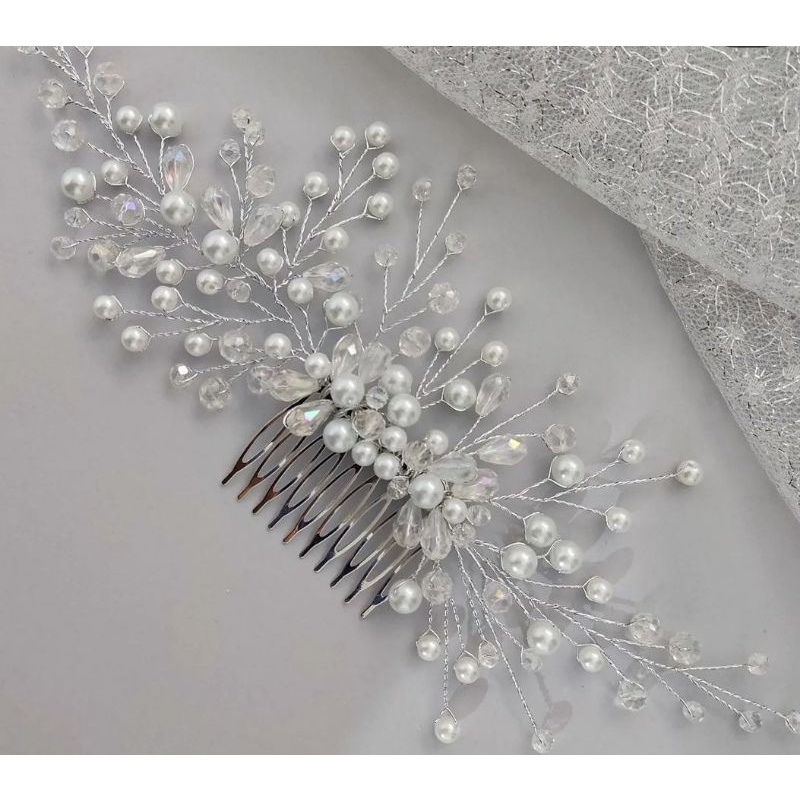 Jual headpiece mutiara /berlian imitasi warna putih utunk wanit ...