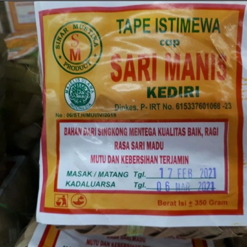 Jual tape singkong istimewa sari manis kediri | pack | Shopee Indonesia