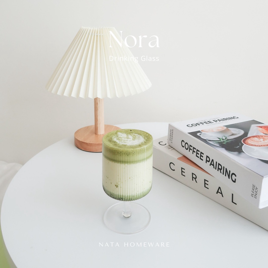 Jual [NORA] GELAS KACA KOREA AESTHETIC CANTIK MINIMALIS BERGERIGI GELAS ...
