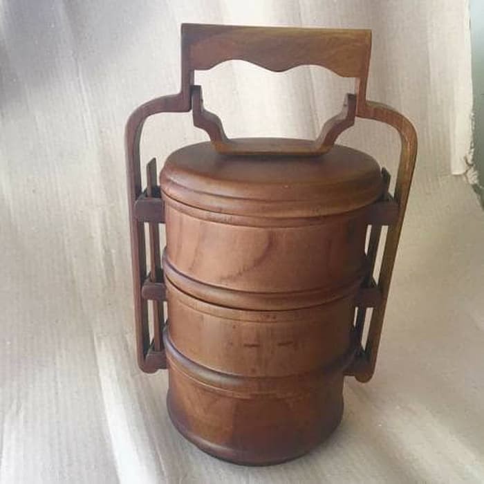 Jual Rantang Makanan KAYU JATI - Motif Polos + PACKING KAYU | Shopee ...