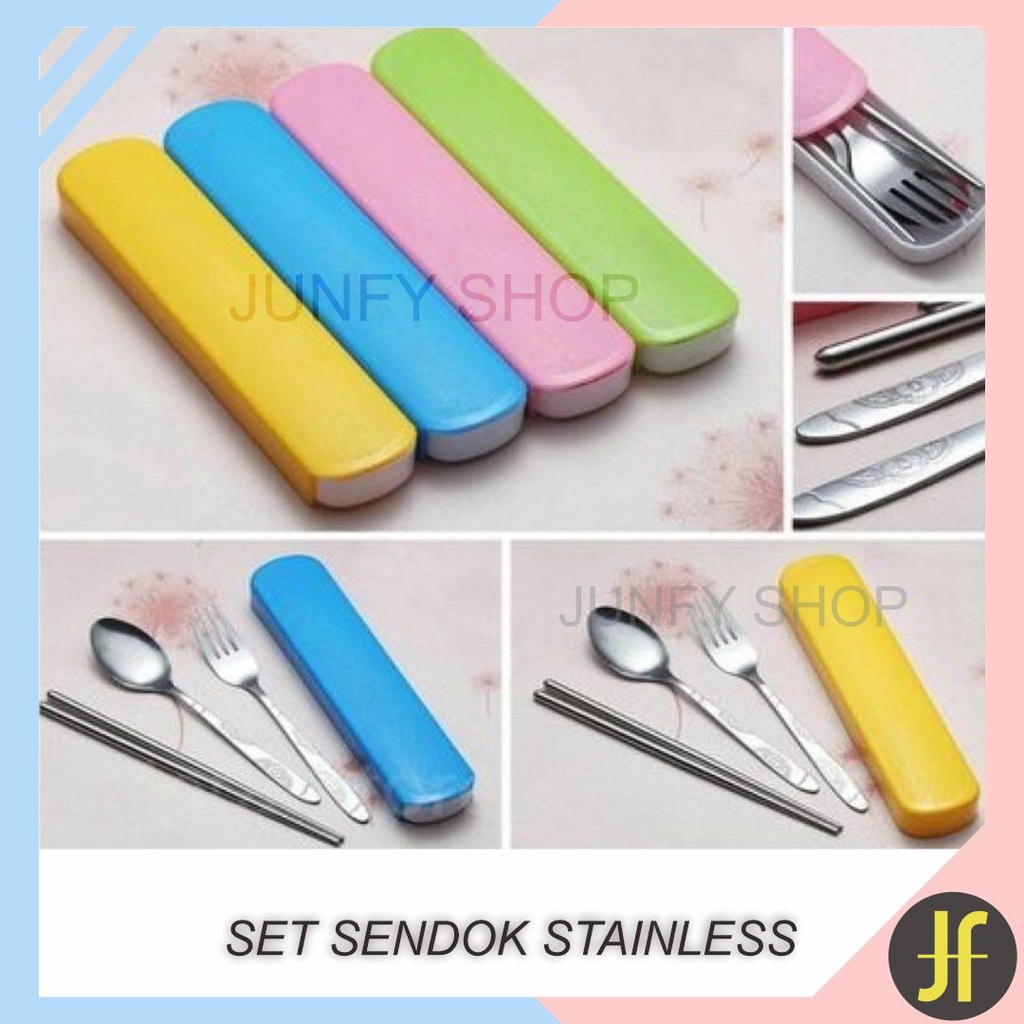 Jual J514 Set Sendok stainless stell , set sendok travel , set sendok ...