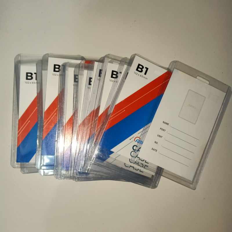 Jual Plastik Mika Tempat Name Tag ID Card Holder Bening Ukuran B1 65 x ...