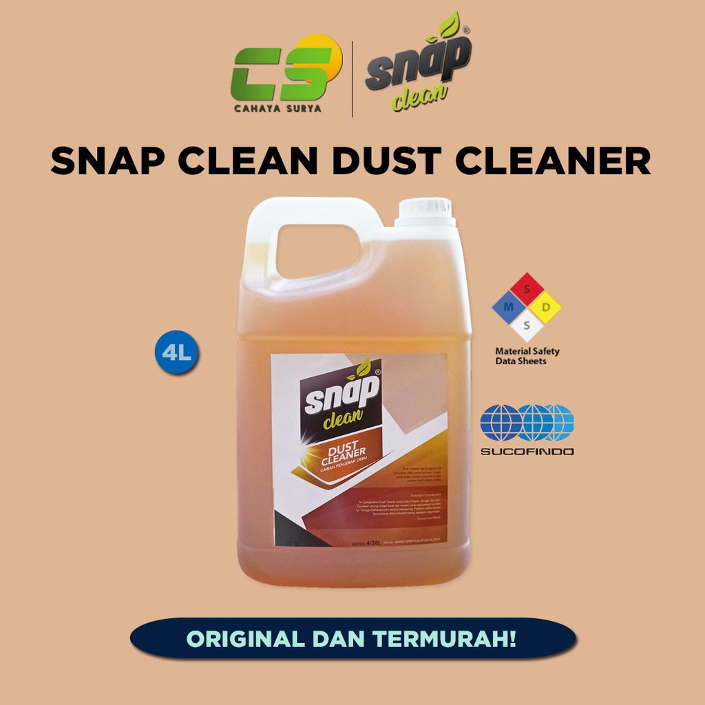 Jual SNAP CLEAN - DUST CLEANER 4 LITER (CAIRAN PENJEBAK DEBU) | Shopee ...
