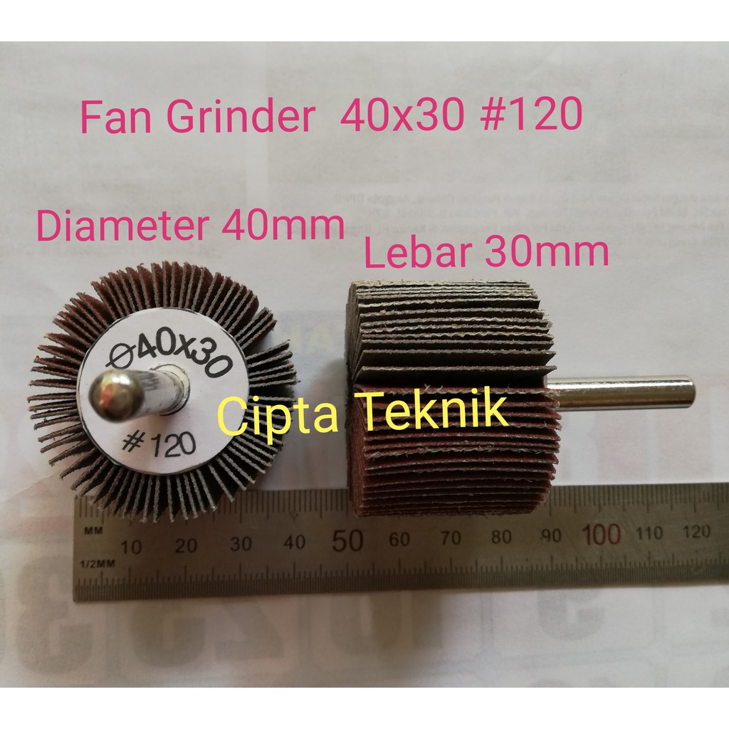 Jual Fan Grinder 40 x 30 grit 120 Amplas Rotary 40x30 grit120 | Shopee ...