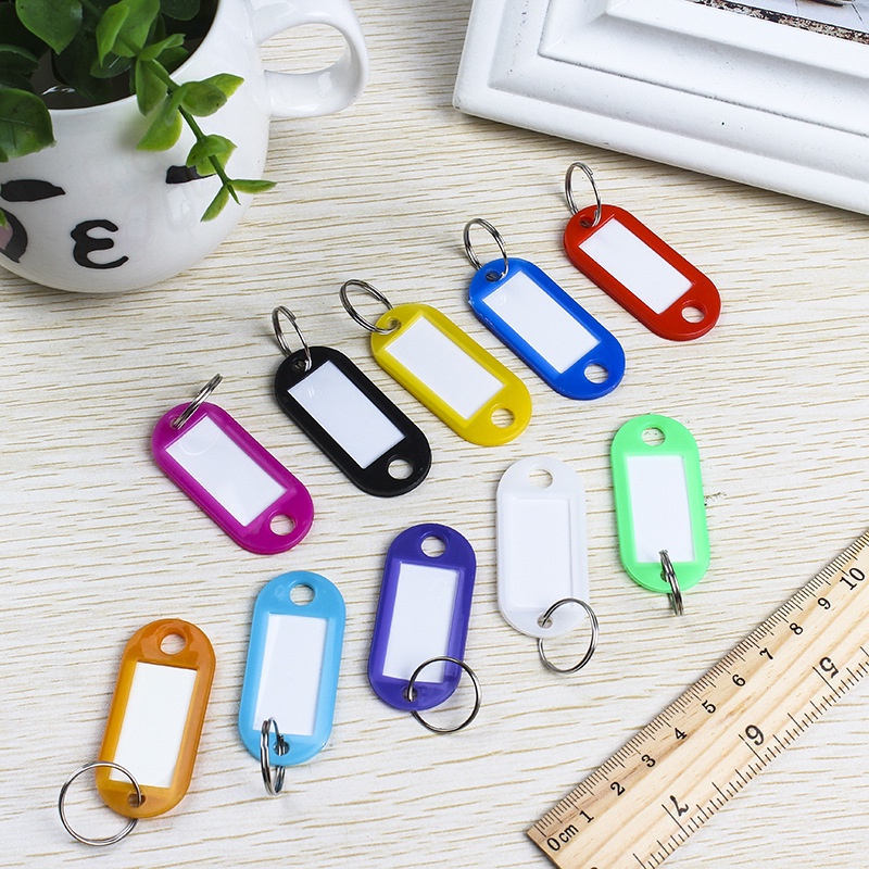 Jual Key Ring/Gantungan Kunci Ring Name Tag Label Bisa Tulis Nama Label ...