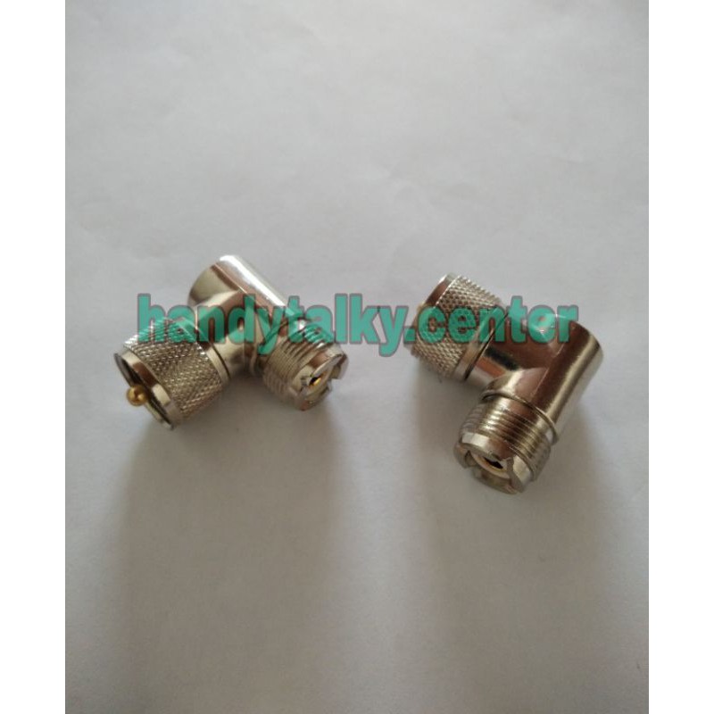 Jual Konektor pl male to pl female model L | Shopee Indonesia