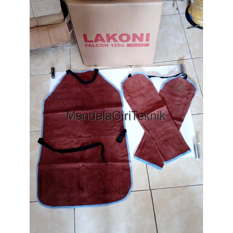 Jual Apron Dada / Apron Welder Kulit Full Set Panjang dan Pelindung ...