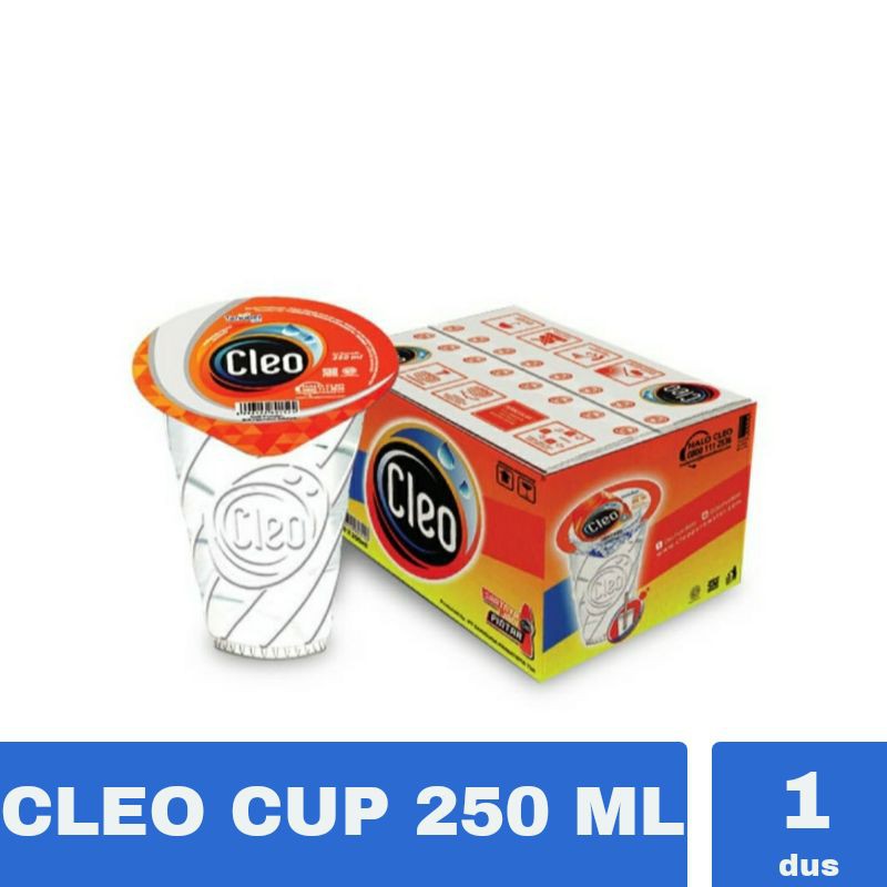 Jual Cleo Cup 250 ml 1 Dus 40 pc | Shopee Indonesia