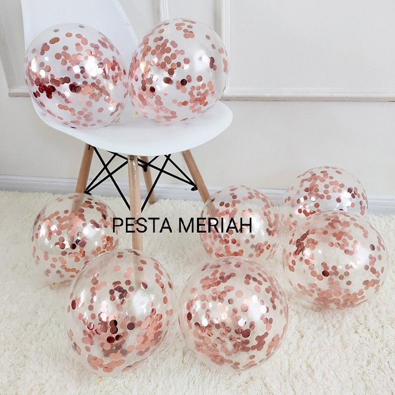 Jual BALON LATEX TRANSPARAN ISI CONFETTI / BALON ISI CONFETTI / BALON ...