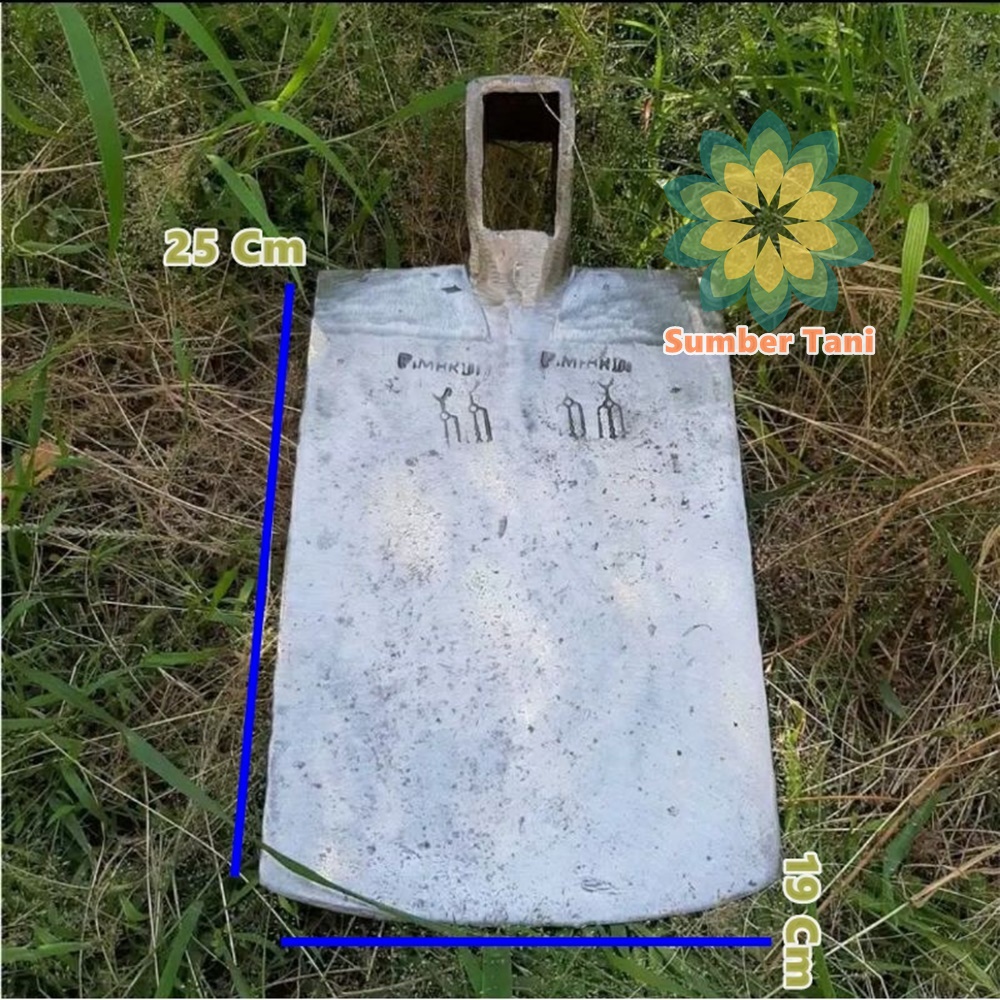 Jual Cangkul Sawah lebar 17 cm / pacul putih cap garpu Cangkul Baja ...