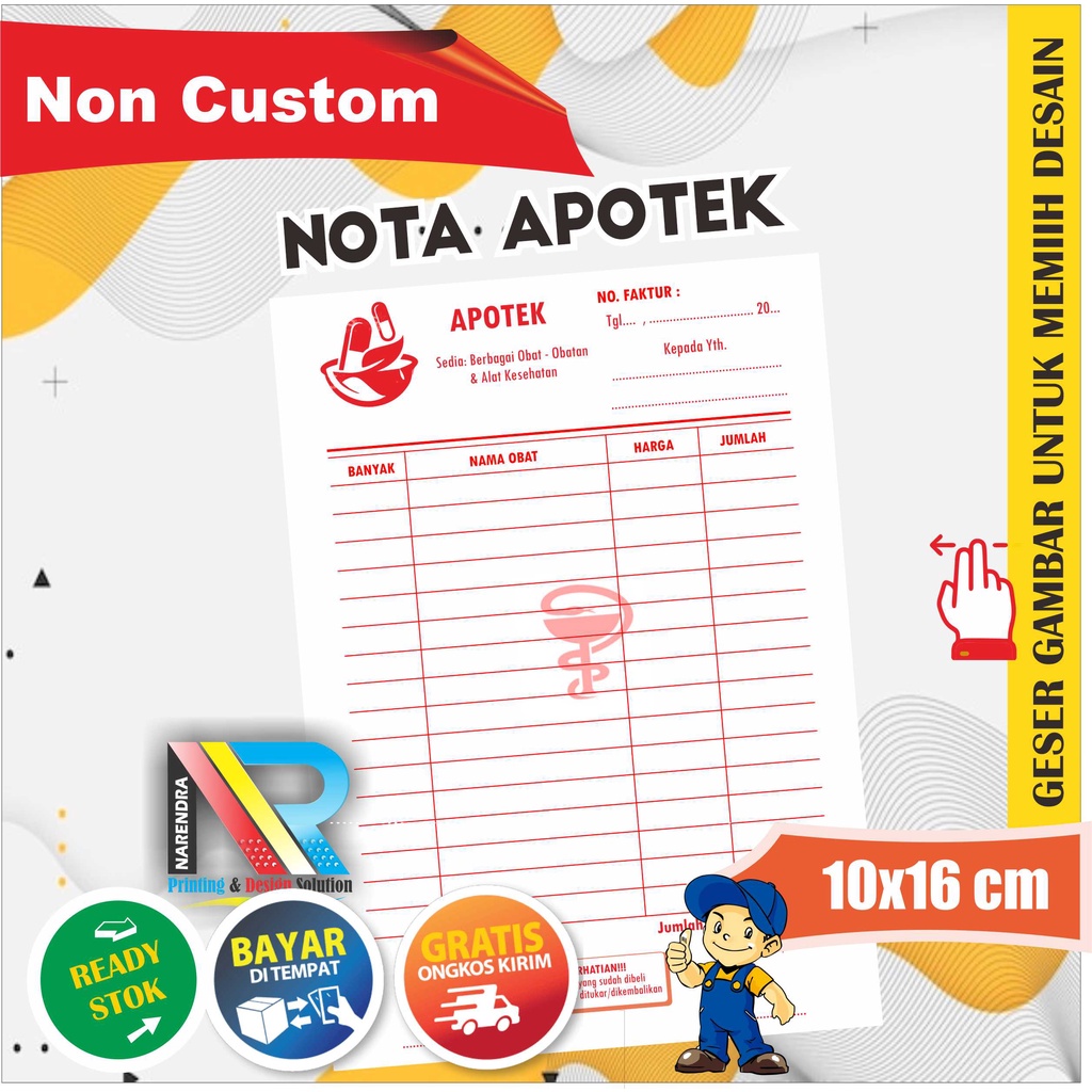 Jual Nota Apotek | Nota Obat | Nota Klinik | Nota Kesehatan | Siap Pakai | Diskon! | Shopee ...