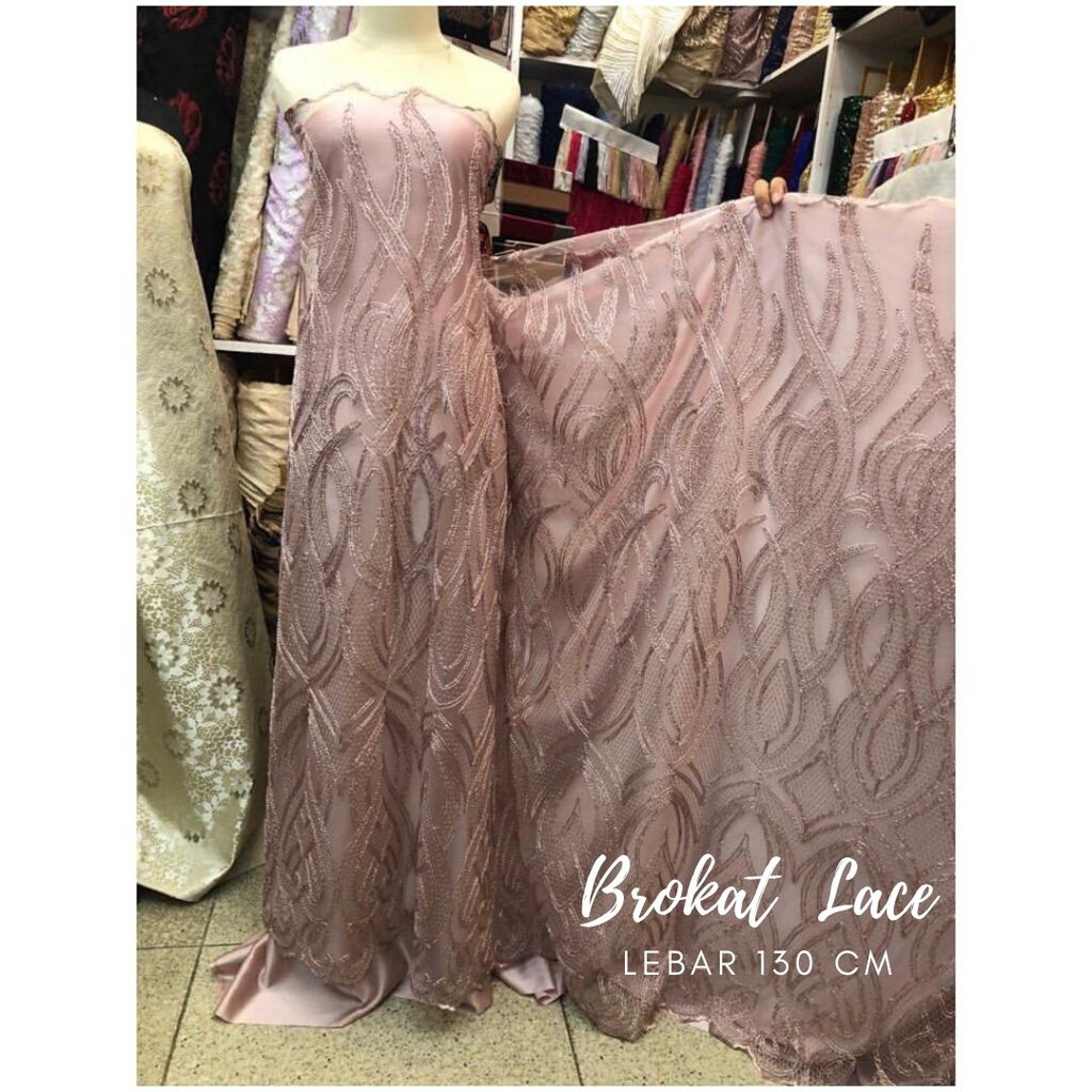 Jual [INGGRID] Brokat Lace Mewah Valencia, Harga per 1/2 meter = 50 cm ...