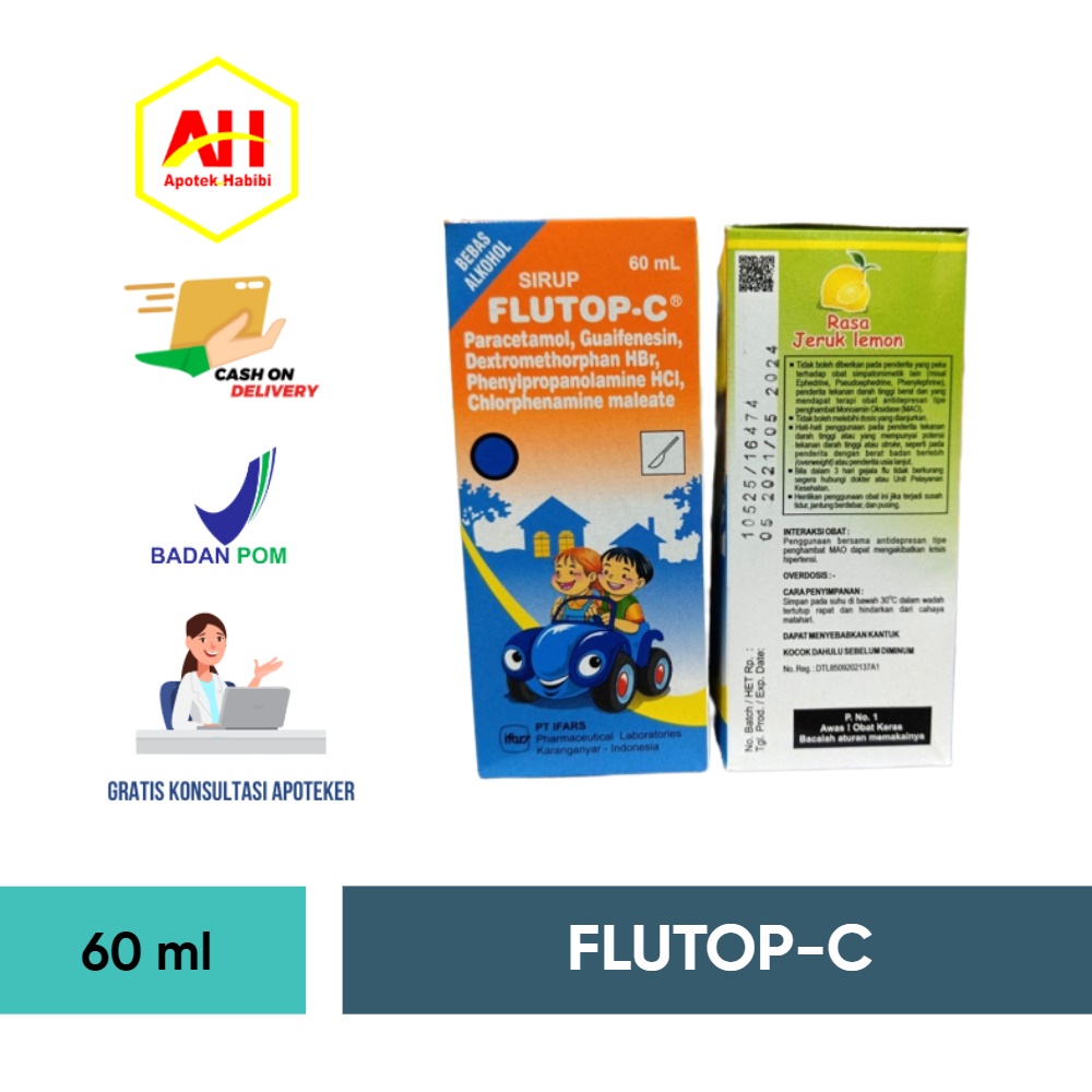Jual FLUTOP-C FLUTOP PLUTOP PLUTOF PLUTOF C SIRUP 60 ML | Shopee Indonesia